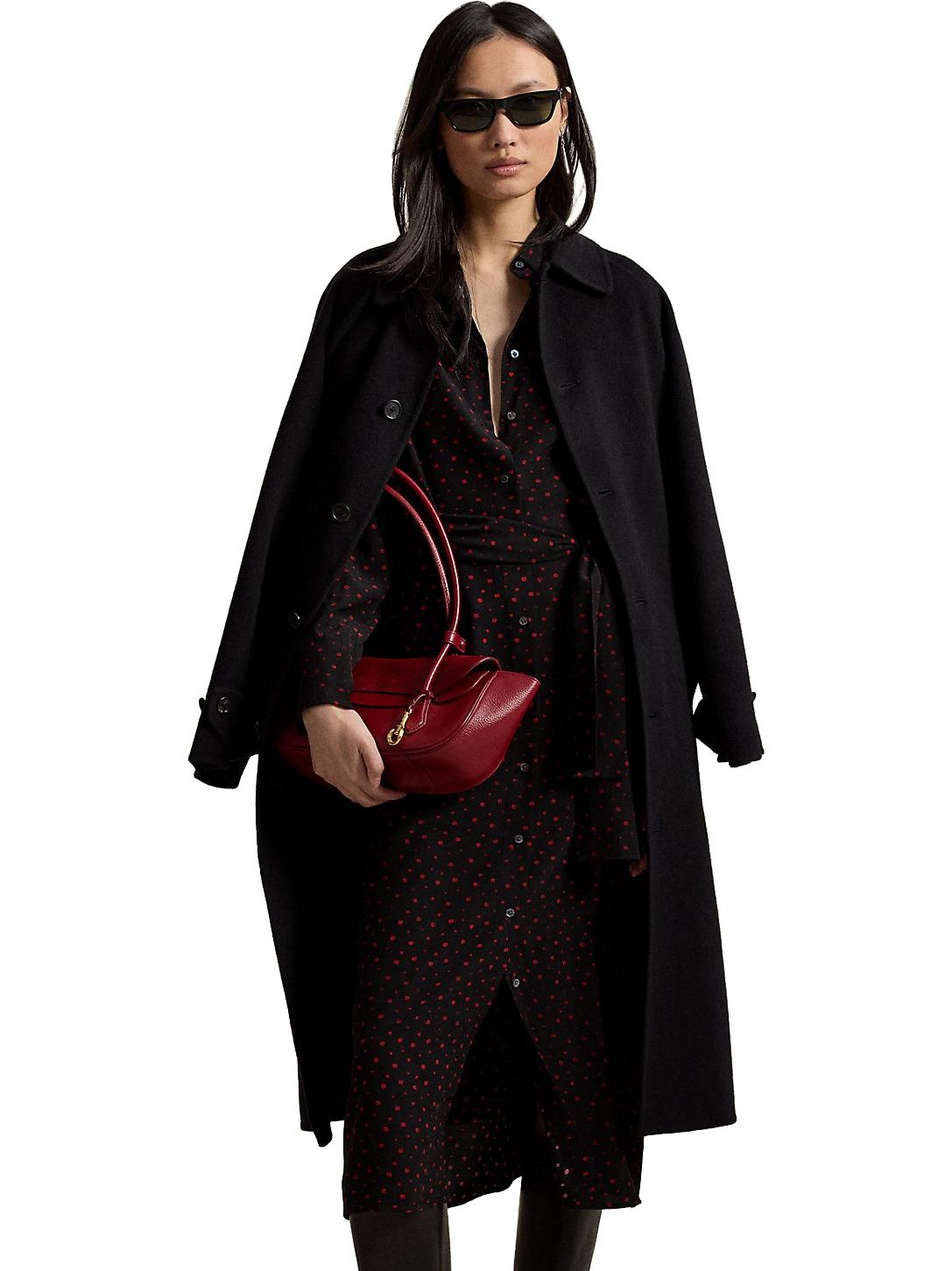 RALPH LAUREN Ralph Lauren Printed Crepe Tie-Waist Shirtdress